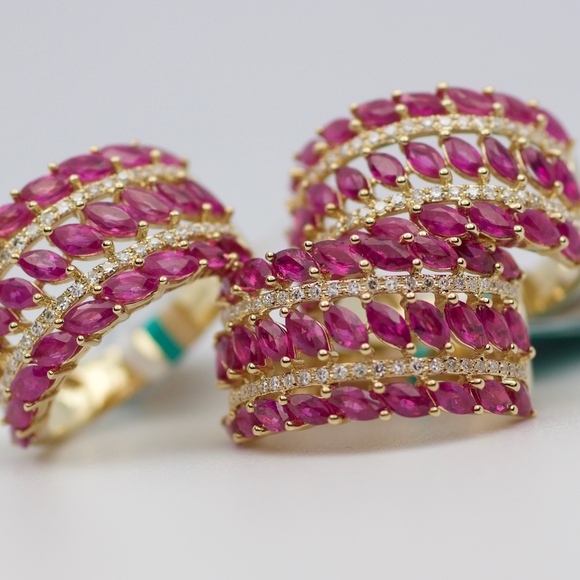 Effy | Jewelry | New Effy 4k Yellow Gold Ruby And Diamond Ring | Poshmark